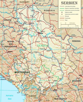 Serbien Karte | Landkarten von Serbien